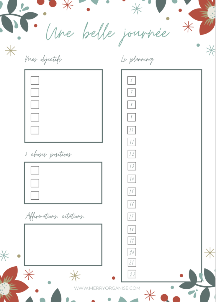Planning blocus / blocus de Noël – Merry Organise